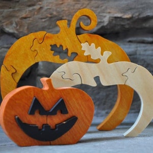 Jack O Lantern Pumpkin Holiday Halloween Fall Puzzle Wooden - Etsy Canada