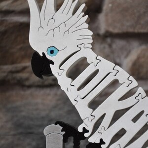 Cockatoo Parrot Bird Animal Puzzle Wooden Toy Hand Cut Figurine Art - Etsy