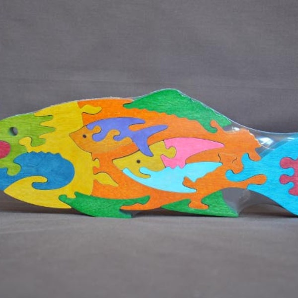 Wood Fish Puzzle - Etsy