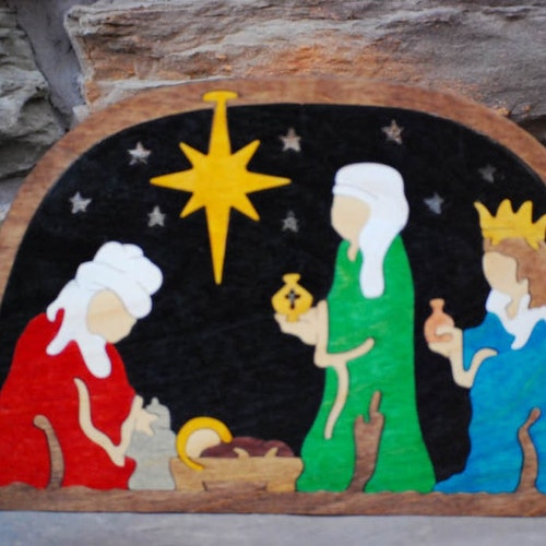 Manger Stable Nativity Puzzle With Animals Wooden Hand Cut - Etsy