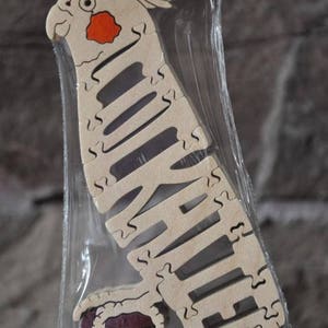 Cockatiel Bird Animal Puzzle Wooden Toy Hand Cut Figurine Art - Etsy