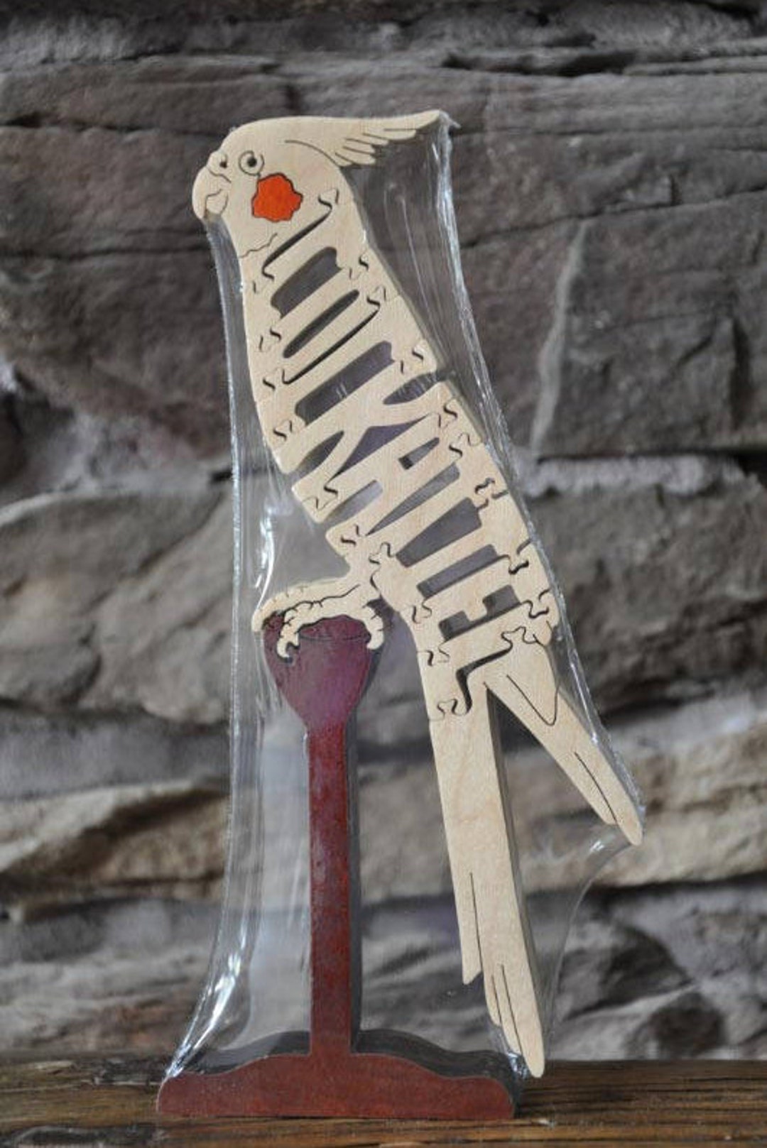 Cockatiel Bird Animal Puzzle Wooden Toy Hand Cut Figurine Art - Etsy