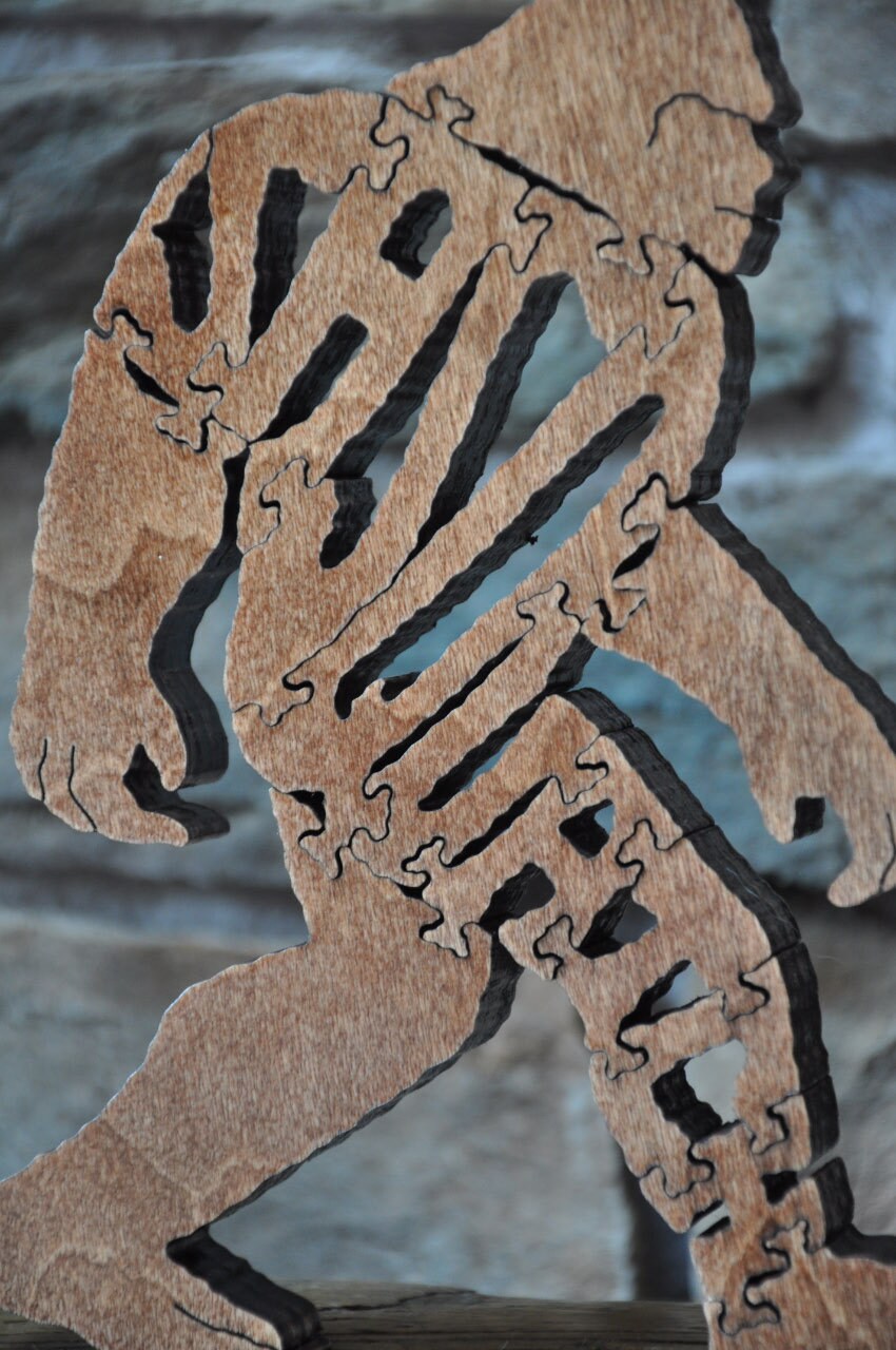Bigfoot or Sasquatch Animal Puzzle Wooden Toy Hand Cut Big Foot ...