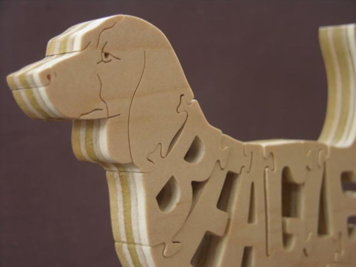 Beagle Hunting Dog Puzzle Wooden Toy Hand Cut Figurine Art - Etsy UK