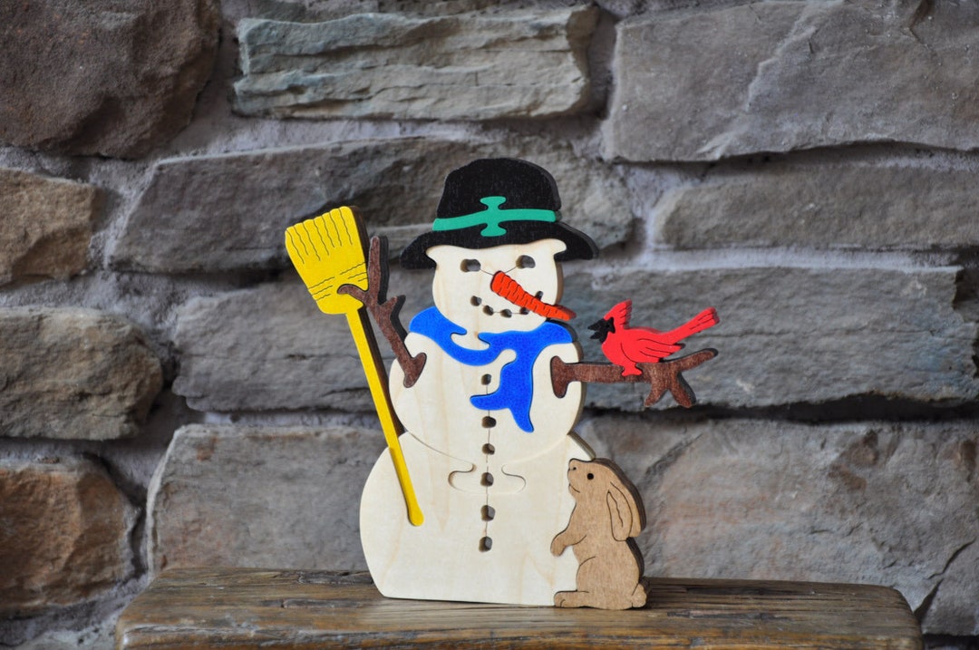 Snowman Winter Snow Puzzle Frosty Toy Christmas Holiday Decoration ...