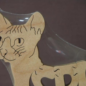 Sphynx Cat Puzzle Wooden Toy Cut With Scroll Saw Art Figurine - Etsy