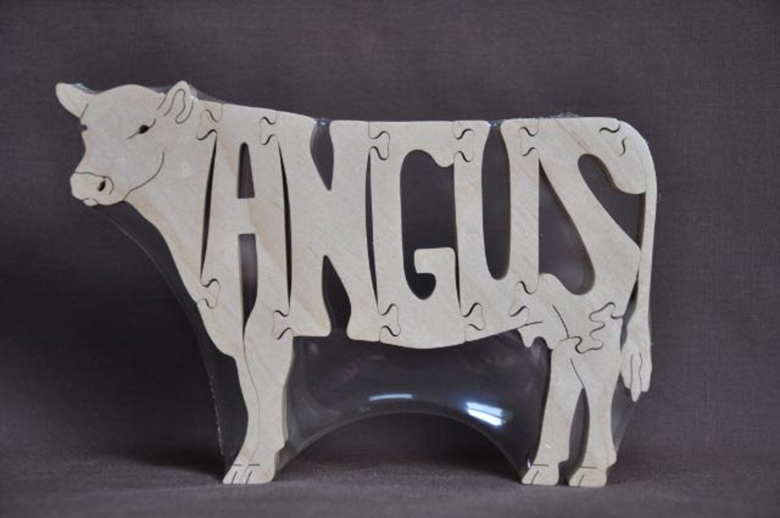 Angus or Red Angus Cow or Bull Cattle Puzzle Wooden Toy Hand - Etsy