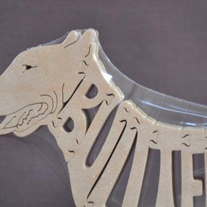 Bull Terrier Dog Puzzle Wooden Toy Hand Cut Figurine Art - Etsy