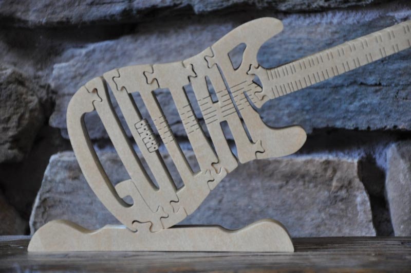 Guitar Electric or Acoustic Choice Instrument Puzzle Wooden - Etsy UK
