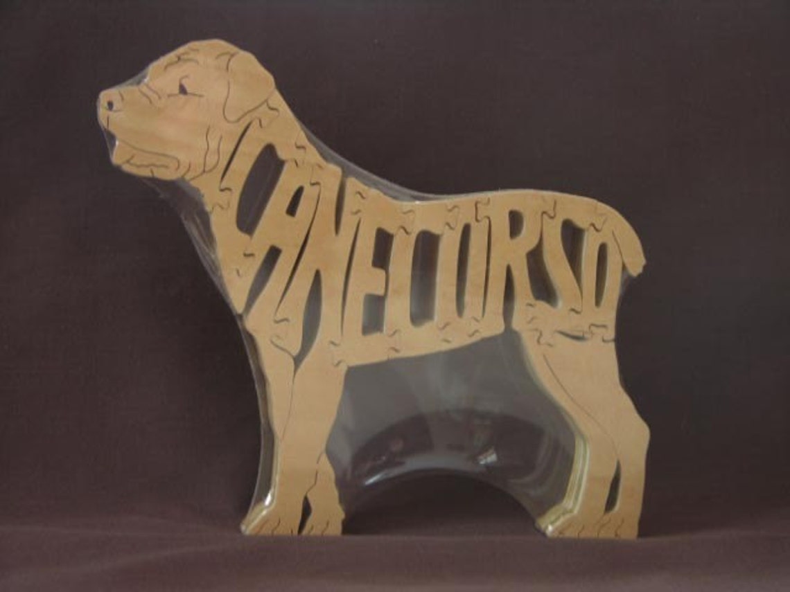 Cane Corso Wooden Dog Toy Puzzle Cropped or Natural Ears Hand | Etsy