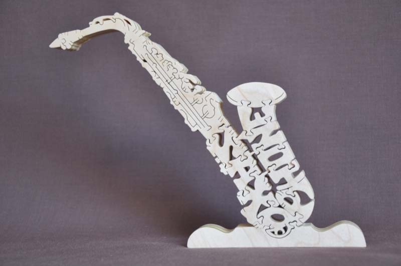 Saxophone Jazz Music Instrument Tenor or Alto Puzzle Wooden - Etsy