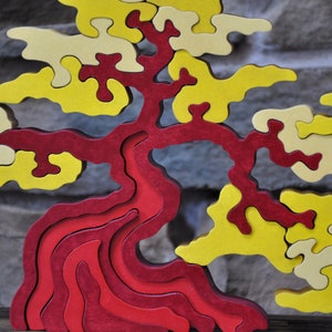 Beautiful Red Yellow Shade Tree Challenge Puzzle Color Choice Toy Hand ...