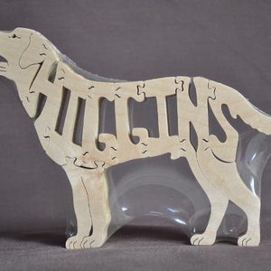 Yellow Lab Labrador Dog Puzzle Wooden Toy Hand Cut Figurine Art - Etsy