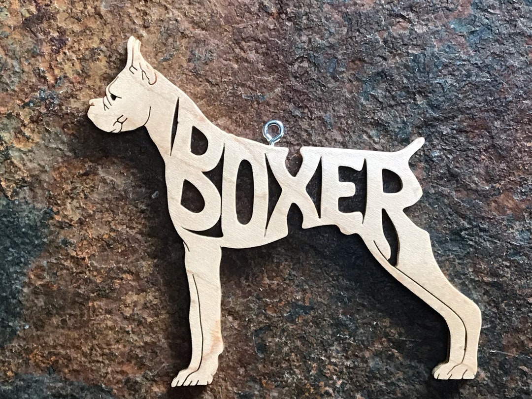 Boxer NEW Dog Ornament Wooden Hand Cut Christmas Tree Decoration - Etsy