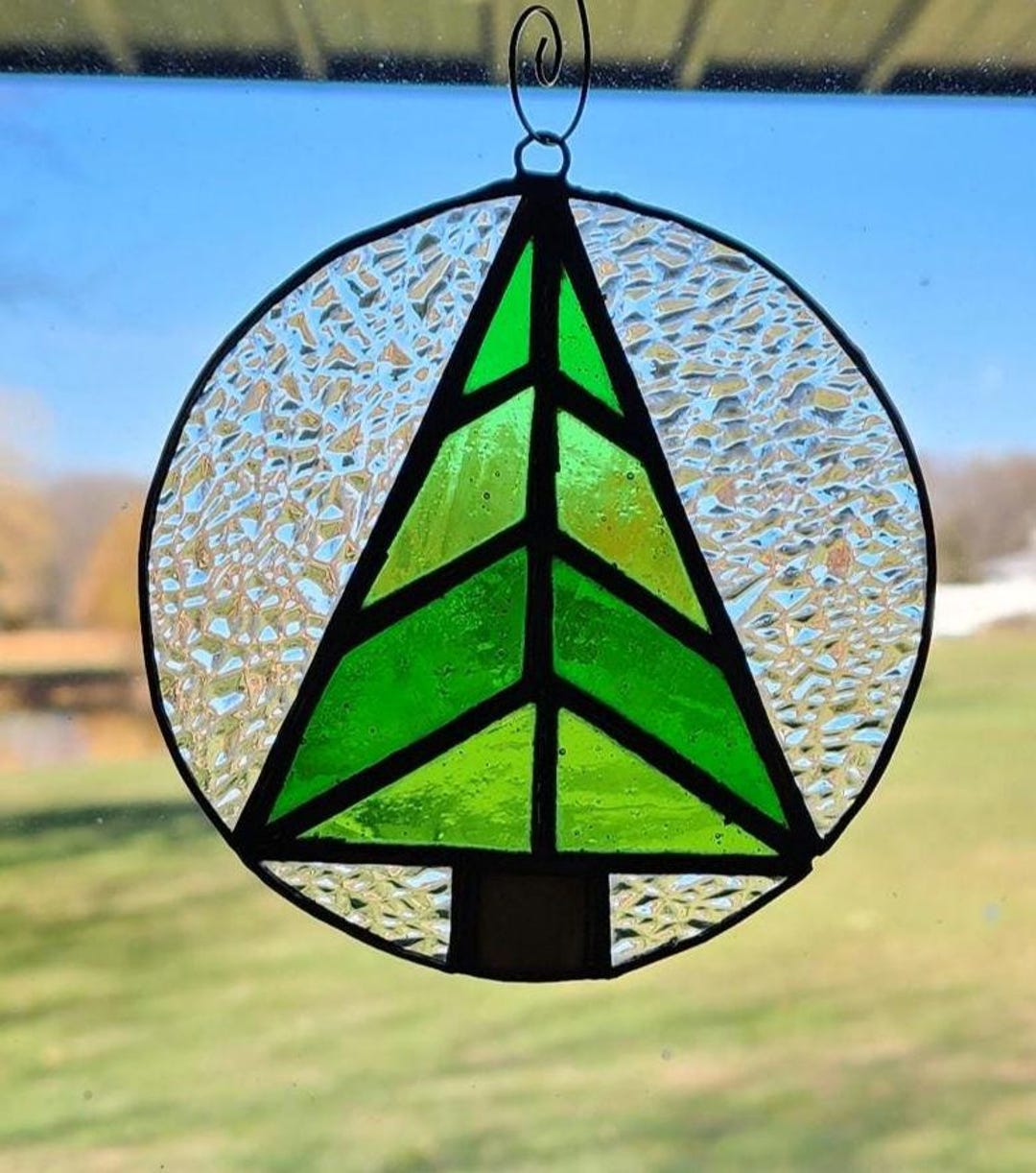 Stained Glass Christmas Tree Suncatcher - Etsy