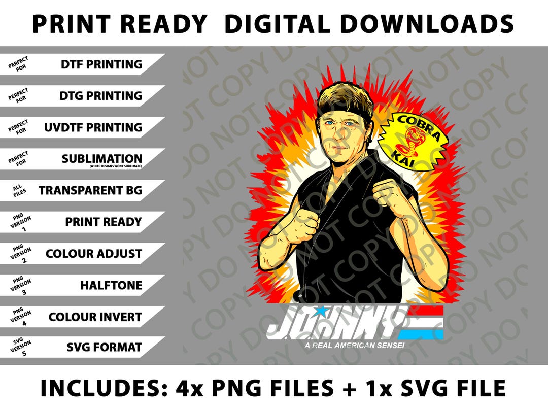 G.I. Johnny A Real American Sensei Cobra Kai Png Bundle, SVG Files ...