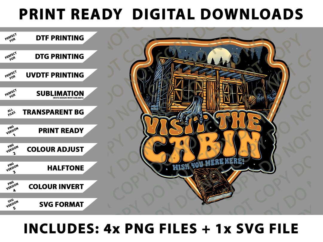 Visit the Cabin, Hocus Pocus, Horror, Halloween Png Bundle, SVG Files ...