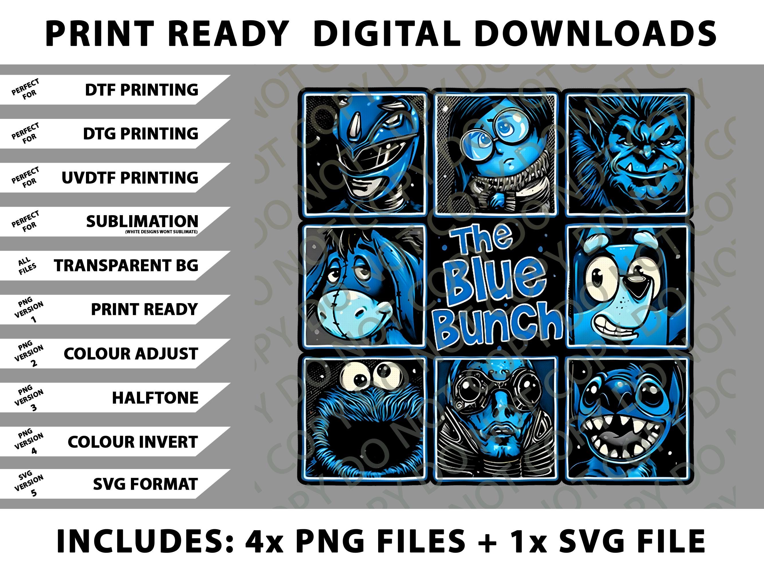 The Blue Bunch, Brady Bunch Parody Png Bundle, SVG Files, Digital ...