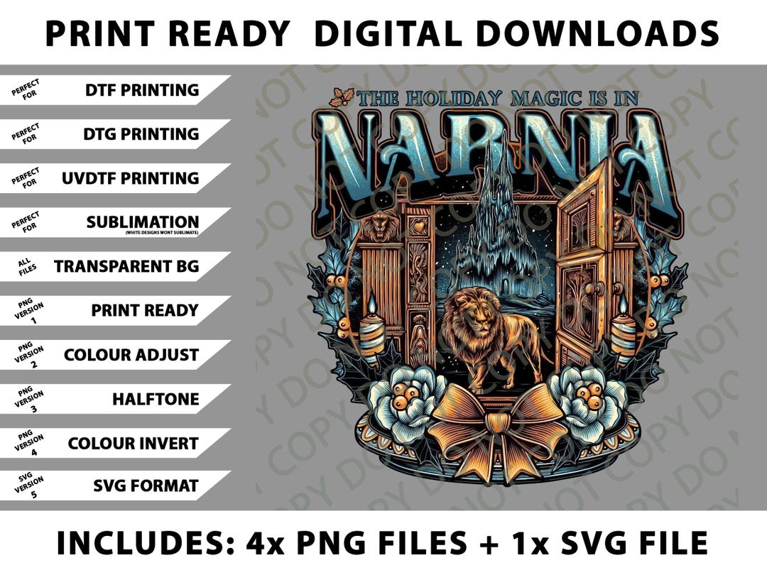 Narnia, Fantasy, Lion Withc Wardrobe, Digital Download, Png Bundle Png ...