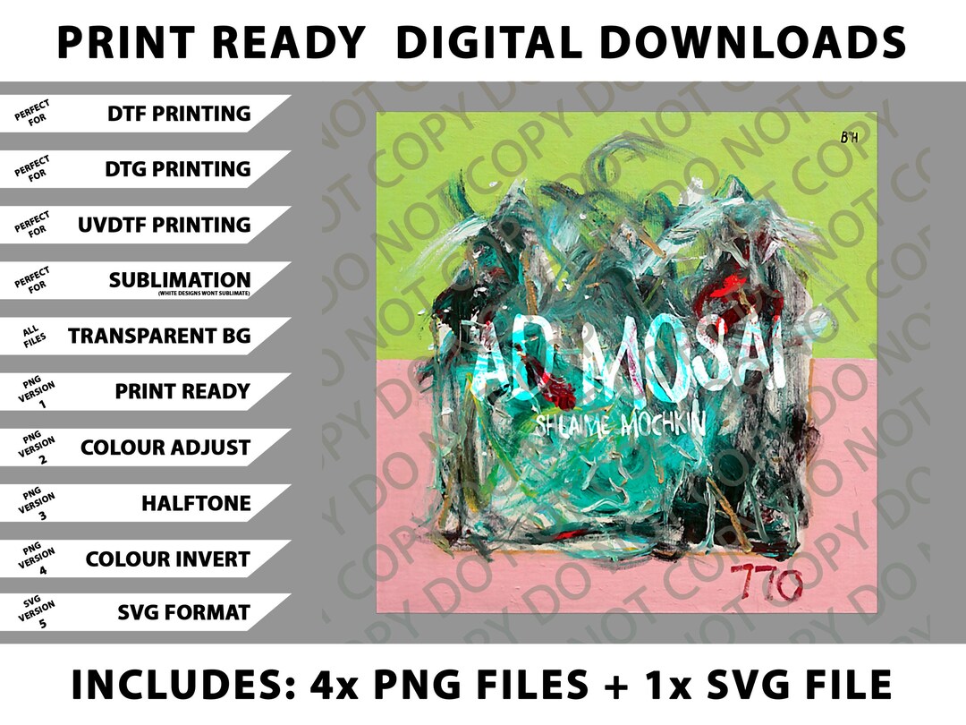 Ad Mosai 770 Painting CD Album Cover Art Png Bundle, SVG Files, Digital ...