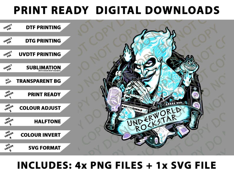 Underworld Rockstar Png, Hades God Png Bundle, SVG Files, Digital Downloads - Etsy