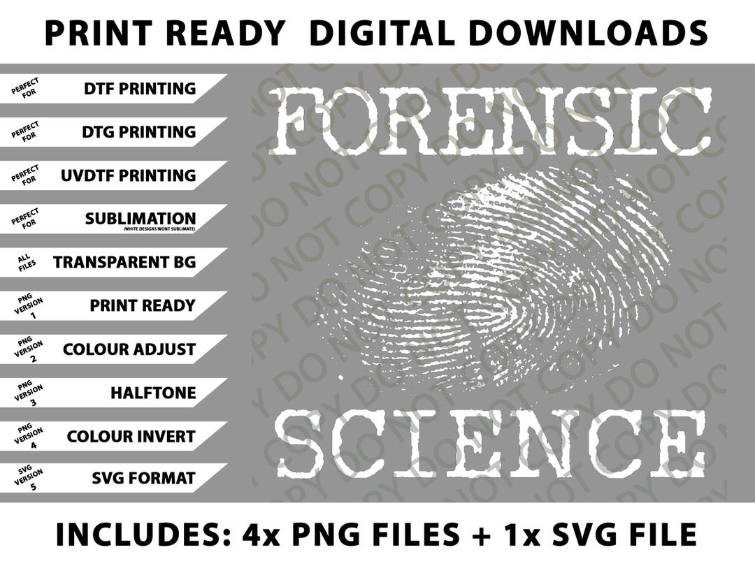 Crime Scene Forensic Science Png Bundle, SVG Files, Digital Downloads ...
