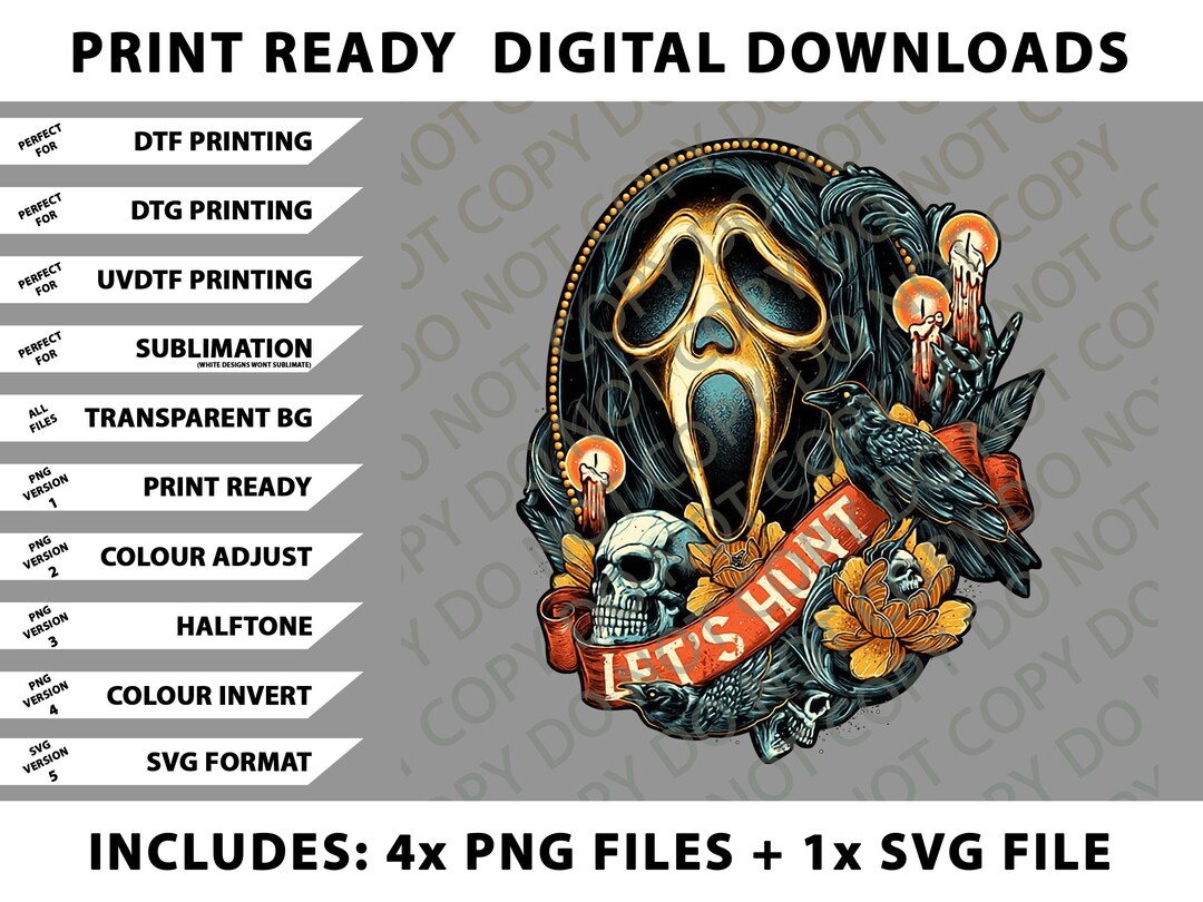 Let's Hunt, Ghostface, Ghost Face, Trending, Popular Printable Png ...
