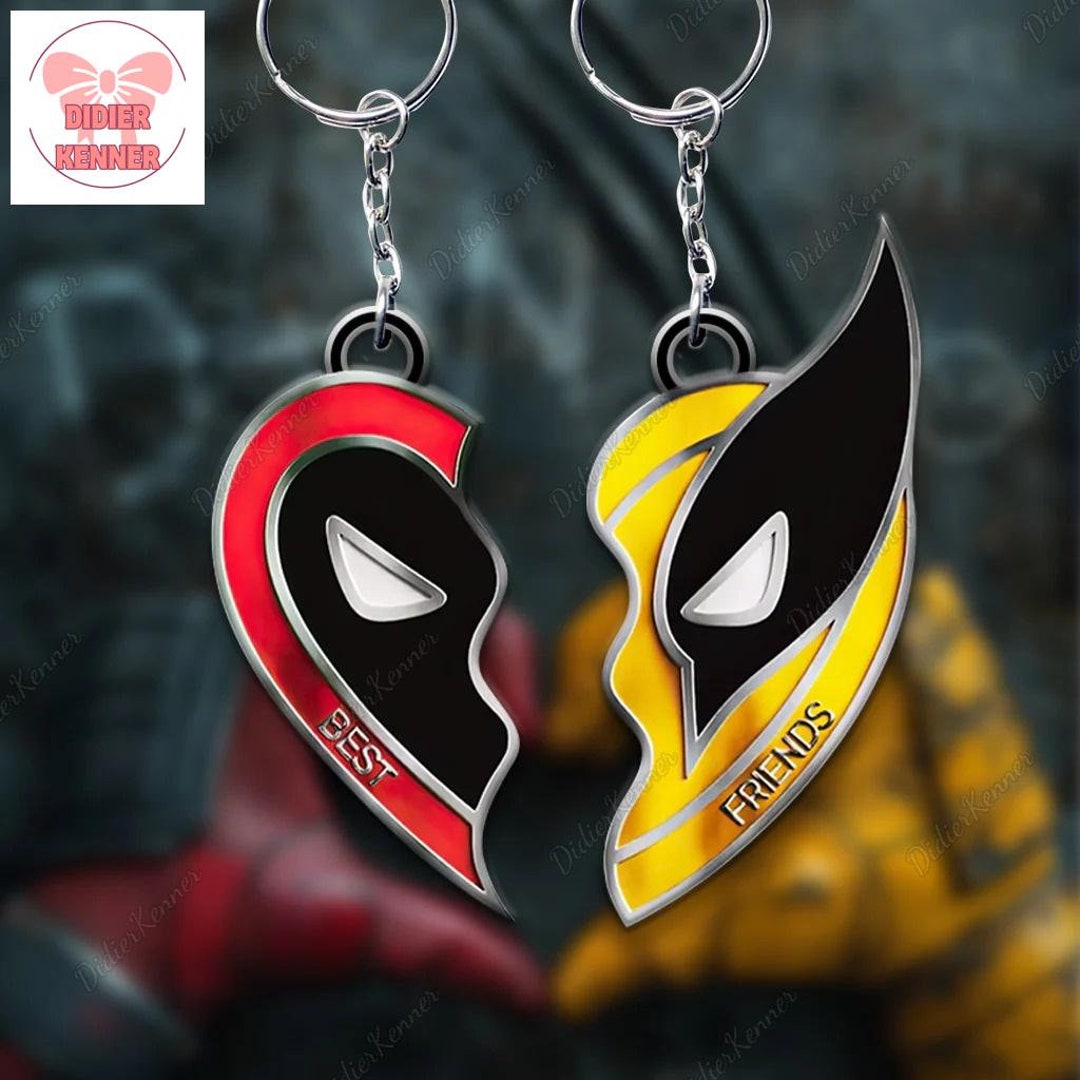 Halloween Deadpool and Wolverine Best Friends Keychain, Deadpool 3 ...