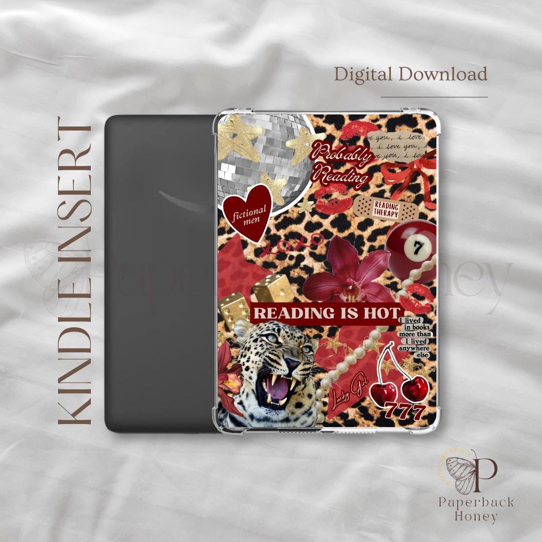 Reading is Hot ~ | Kindle Printable | Clear Case Insert | Kindle ...