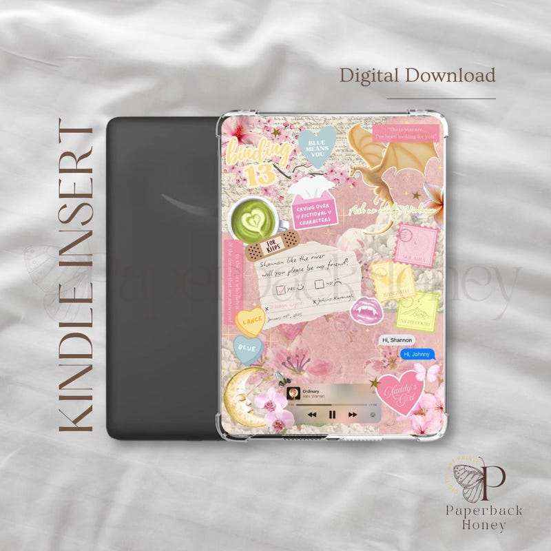 Kindle Bookish Inserts Girly - Etsy