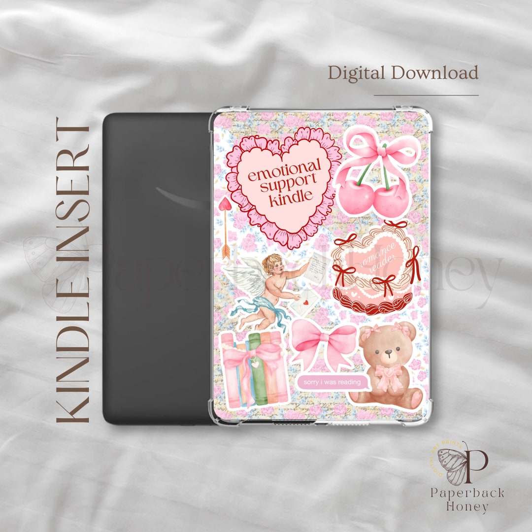 Girly Pink ~ | Kindle Printable | Clear Case Insert | Kindle Aesthetic ...