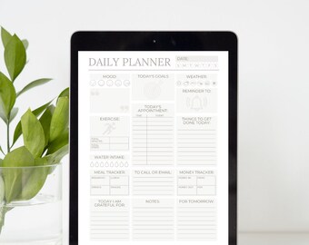 Daily Planner, Simple Minimalist, Printable - Etsy