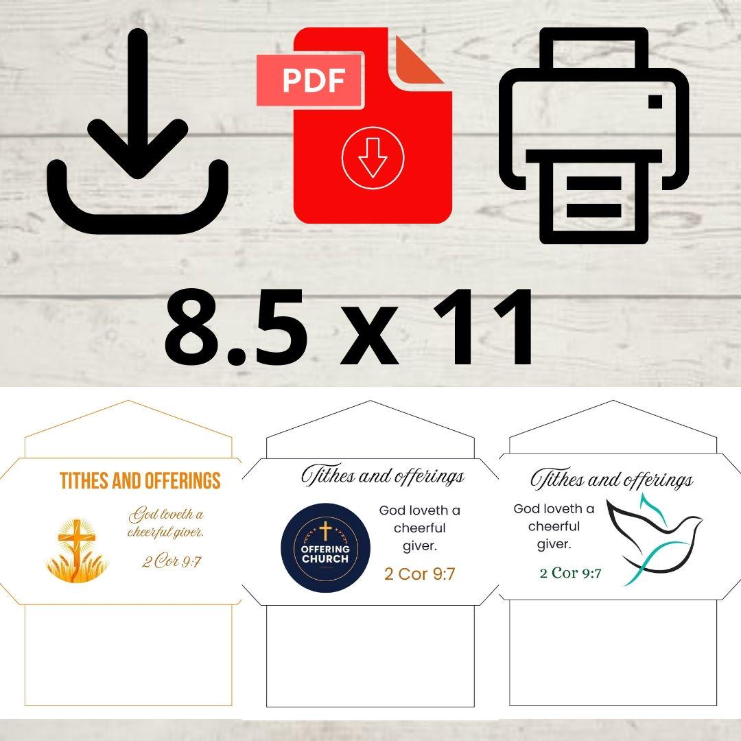 Church Envelopes for Tithes and Offerings | Printable Templates ...