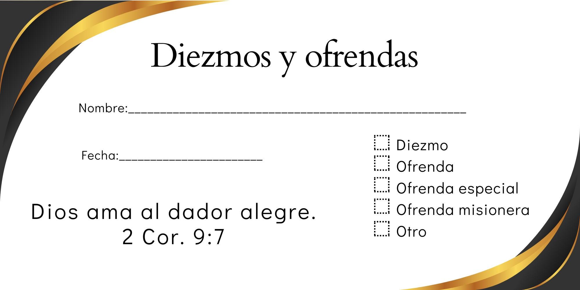 Printable Tithe and Offering Envelopes for the Church - Etsy