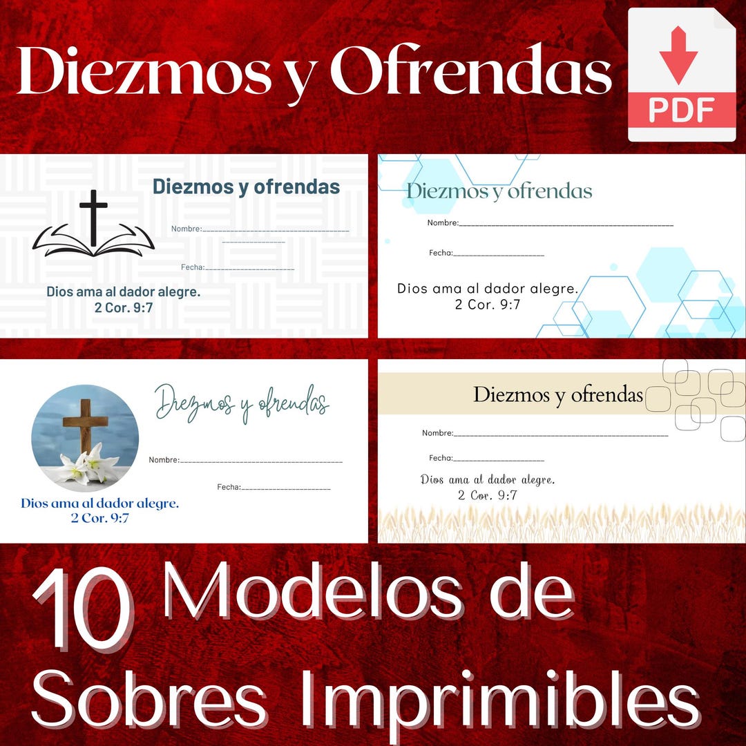 Printable Tithe and Offering Envelopes. 10 Models to Choose From. - Etsy