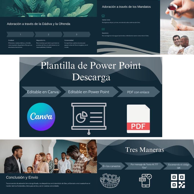 Church Worship Services Powerpoint Template - Etsy