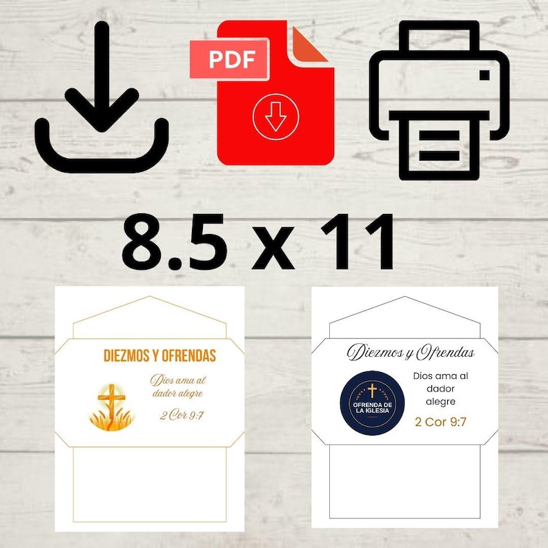 Printable Tithe and Offering Envelope Templates for the Church - Etsy