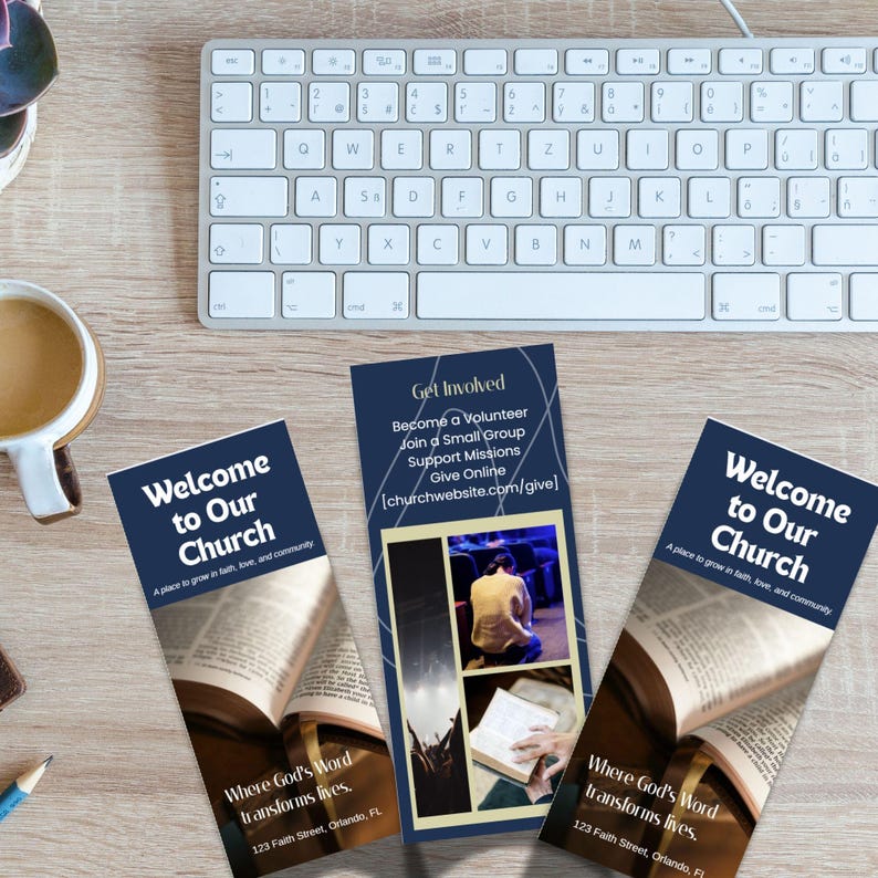 Church Trifold Brochure Template | Editable Canva Template | Ministry ...