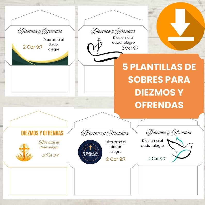 Printable Tithe and Offering Envelope Templates for the Church - Etsy
