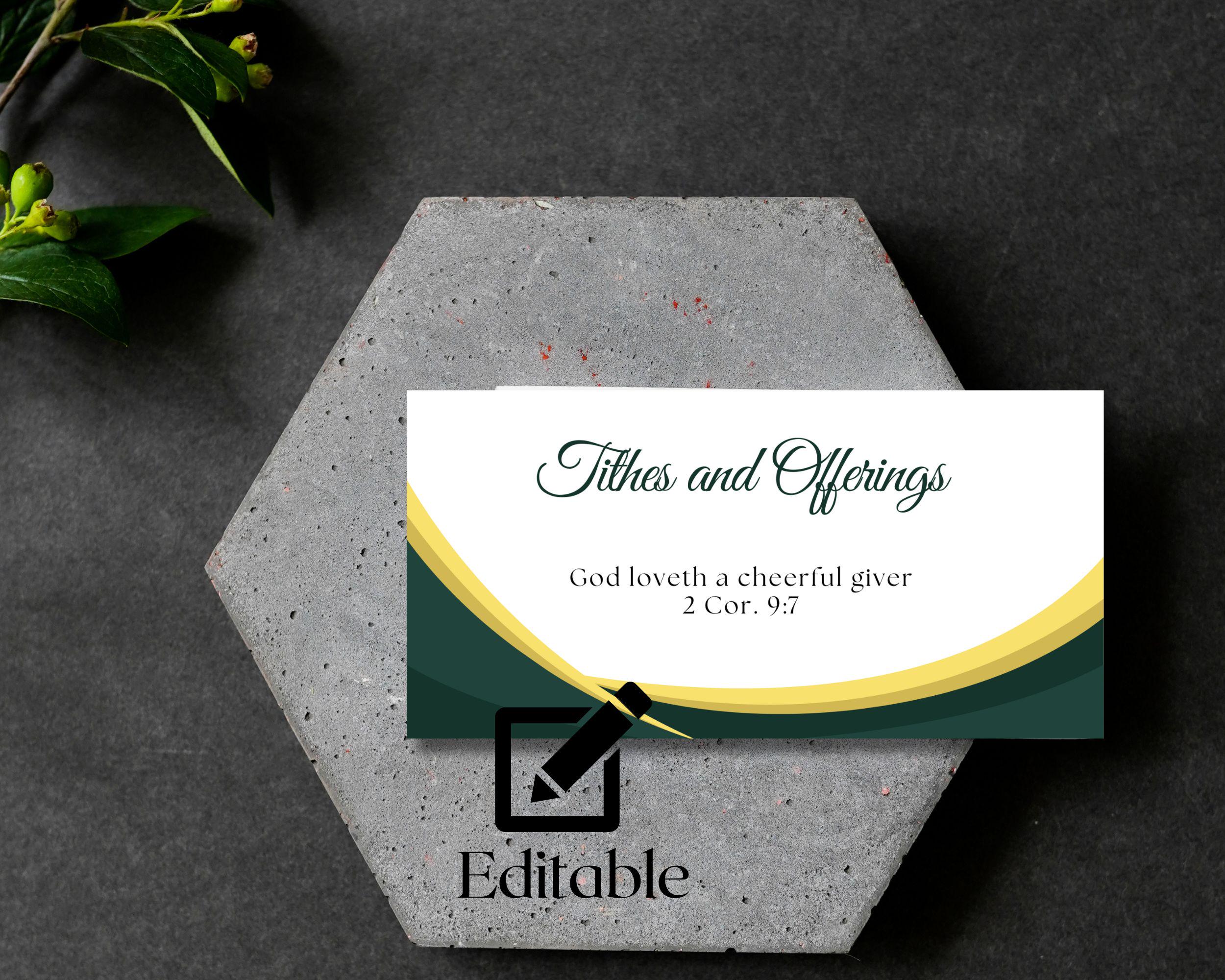 Editable in Canvas: Church Envelopes for Tithes and Offerings | Digital ...