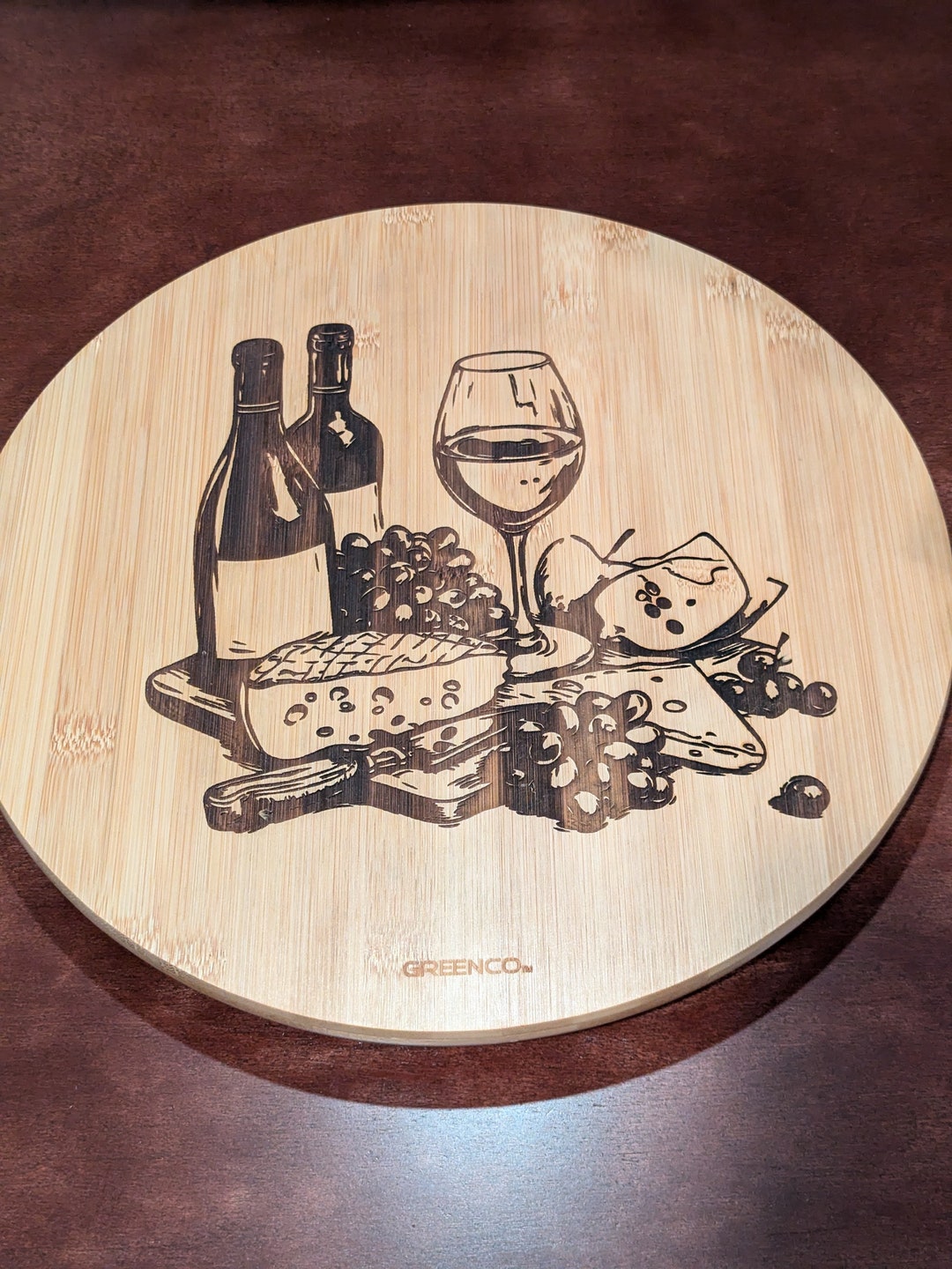 Bamboo Wine and Cheese Turntable Lazy Susan - Etsy