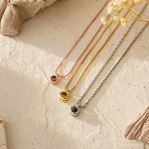 Minimalist Projection Necklaces, Custom Picture Necklace, Pet Memorial ...