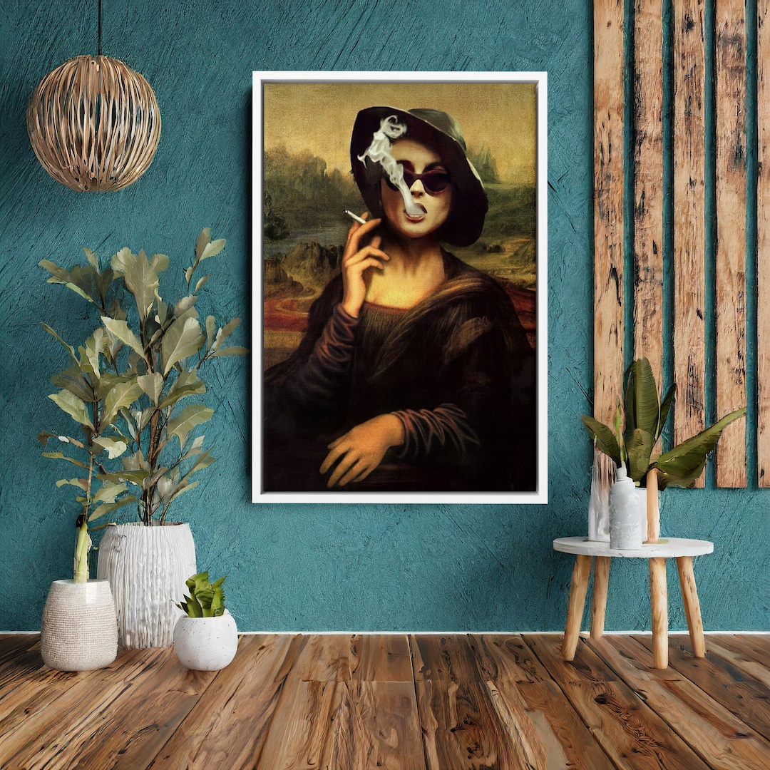 Mona Lisa Adapted by Marla Singer Canvas Wall Art, Marla Lisa Framed ...