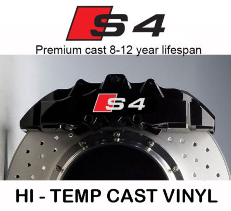 Set of 4 Hi Temp Brake Caliper Decal Stickers for Audi S4 - Etsy