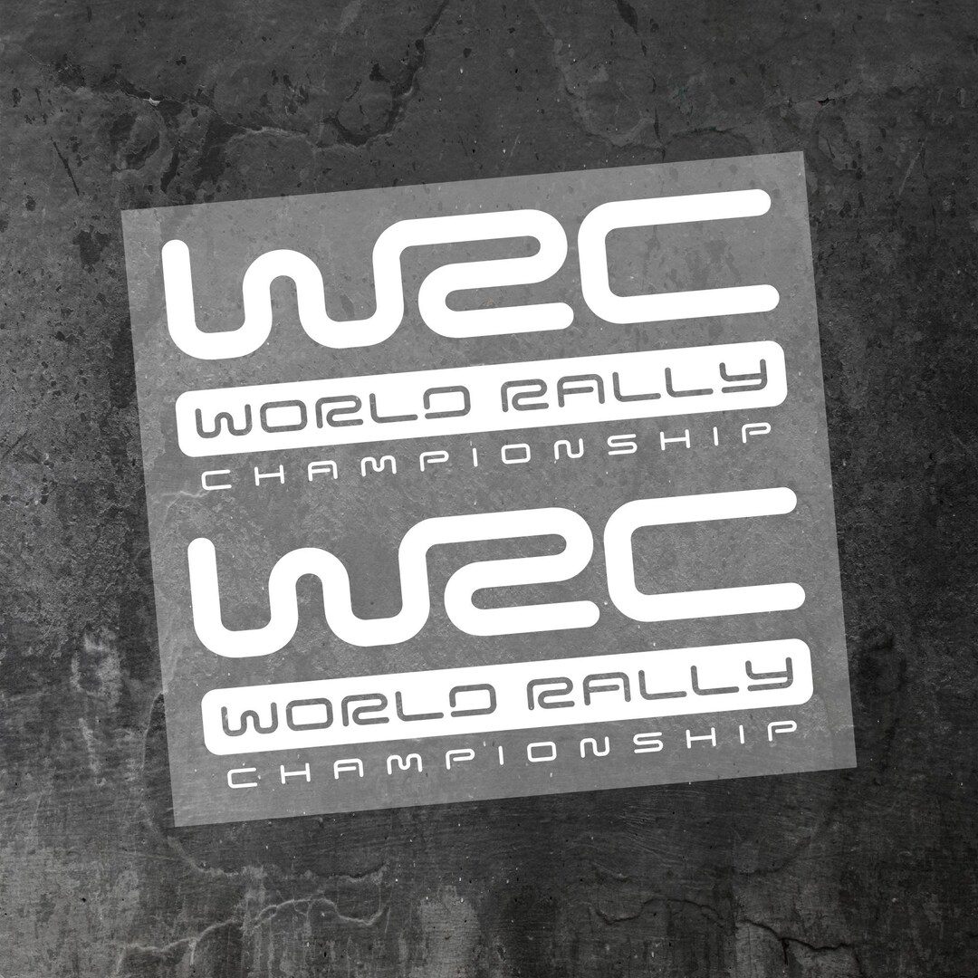 2x WRC FIA World Rally Championship Die Cut Vinyl Stickers Decals ...