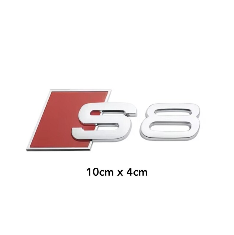 Rear Tailgate Sticker Badge for S8 Logo Chrome Silver Emblem - Etsy