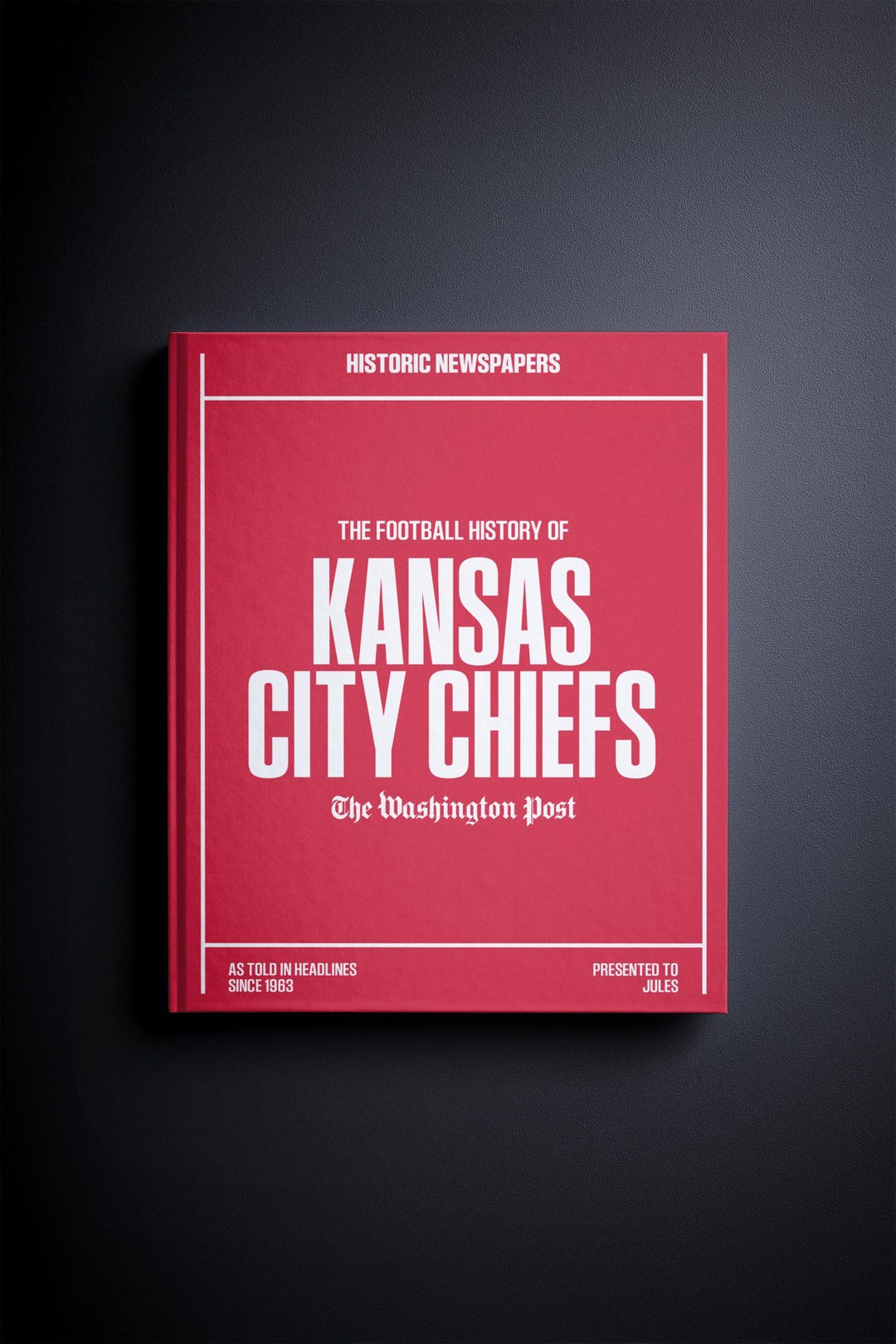 Kansas City Chiefs Gift - Pro Football History in Newspaper Headlines ...