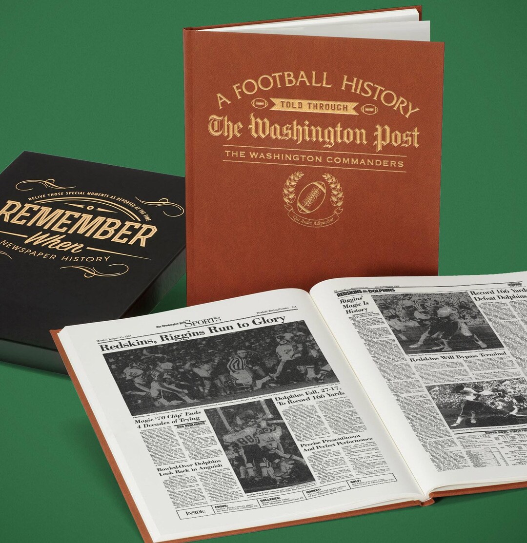 Washington Commanders Gift Pro Football History in Newspaper Headlines ...