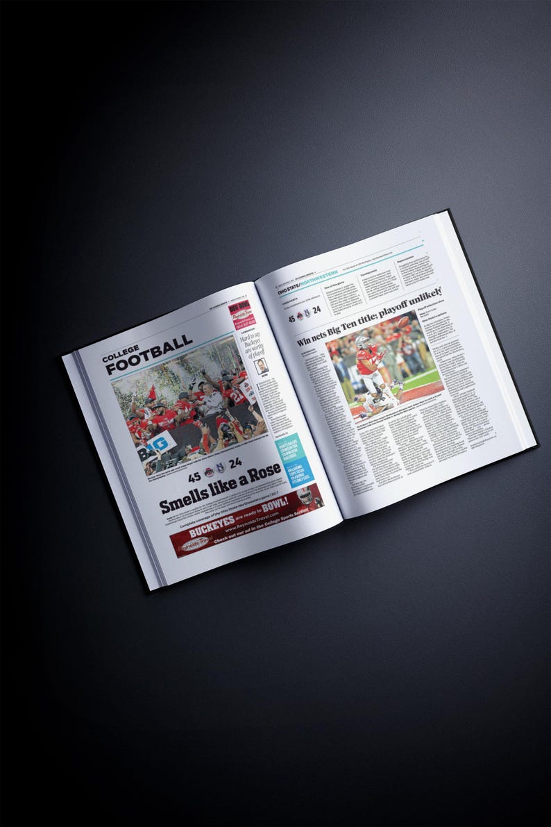 Ohio State Buckeyes Gift - College Football History Newspaper Headlines ...