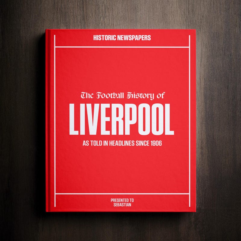 Liverpool Football Book - Etsy